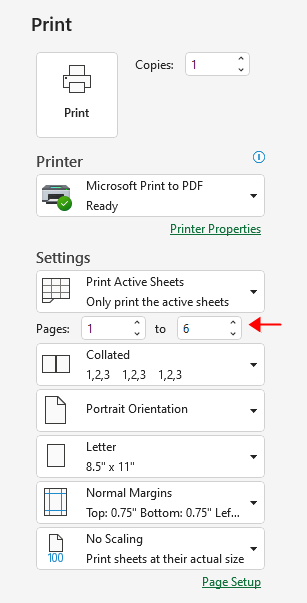 How to repeat title rows on top in certain pages when printing?