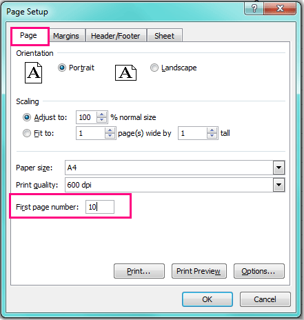 ¿Cómo reiniciar la numeración de páginas en Excel?