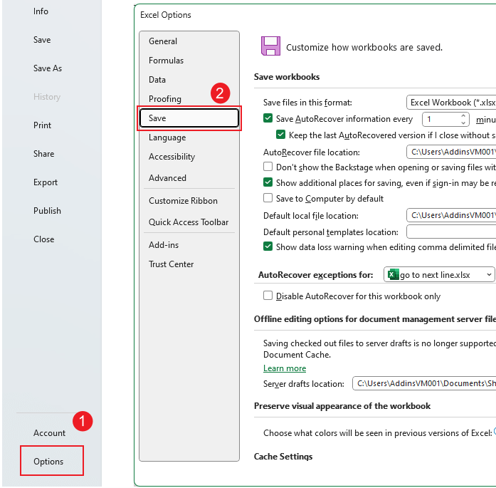 How to restore unsaved file in Excel?