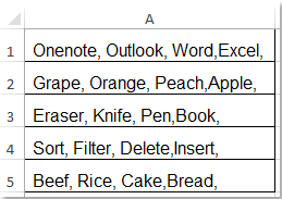 How to reverse text string or words order in Excel?