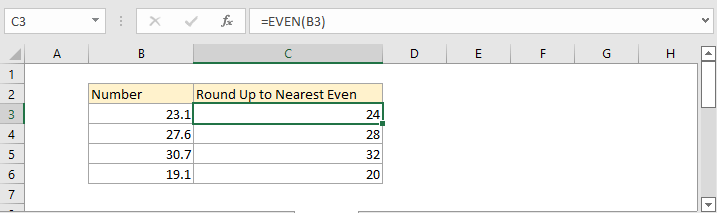 How to round to nearest even or odd number in Excel?