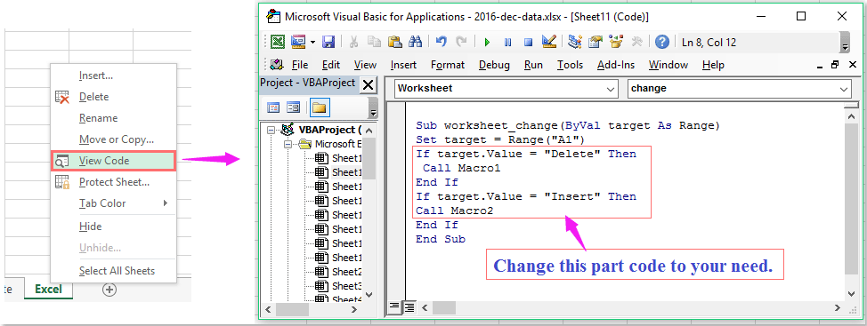 How To Run Macro Based On Cell Value In Excel 