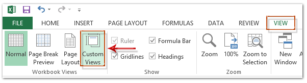 How to save custom filter criteria/view in Excel?