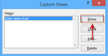 How to save custom filter criteria/view in Excel?