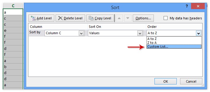 How to save custom sort criteria/order in Excel?