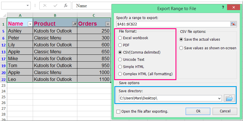 How To Save Export Only Filtered Data From Excel To Csv File 