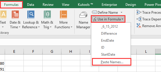 How to see all named ranges in Excel?