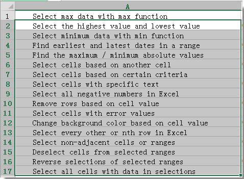 How to select and delete every even rows in Excel?