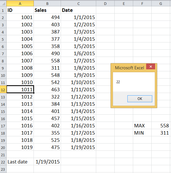 How To Select Last Cell With Data In A Row column In Excel 