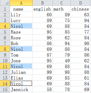 How to select cells with specific text in Excel?