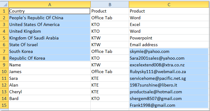 How To Select All Unloked Cells In Excel