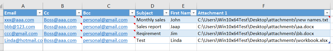 Excel tutorial – Send emails from Excel