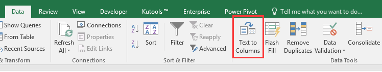 How to separate email addresses to username and domain in Excel?