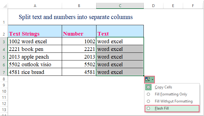 Split Text And Numbers In A Cell In Excel Gambaran