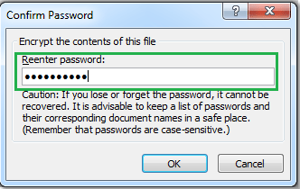 How to set a password to protect the workbook?
