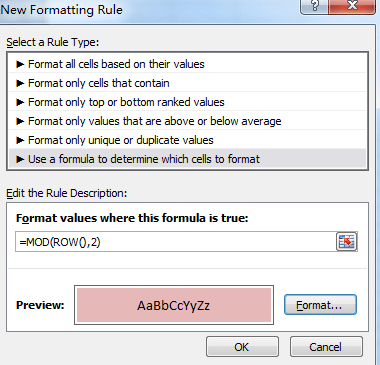 How to shade every other or alternate rows in Excel?
