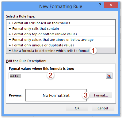 How to shade or color blank cells or nonblank cells in Excel?