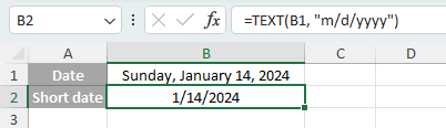 Short Date Format in Excel: 5 easy methods
