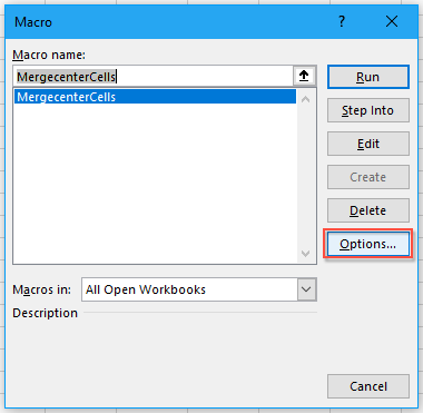 How to merge and center cells by shortcut keys in Excel?