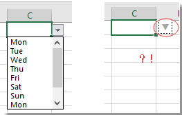 How to show drop down list’s disappeared arrows again in Excel?