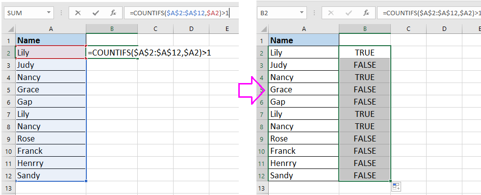 How To Show Only Duplicate Rows In Excel Column 