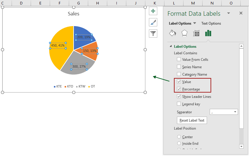 How To Show Percentage In Pie Chart In Excel 