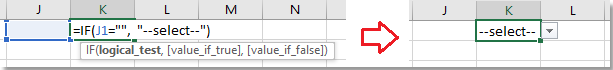 How to set/show preselected value for drop down list in Excel?
