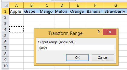 How to convert a single row to multiple columns and rows in Excel?