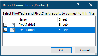 How to connect a single slicer to multiple pivot tables in Excel?