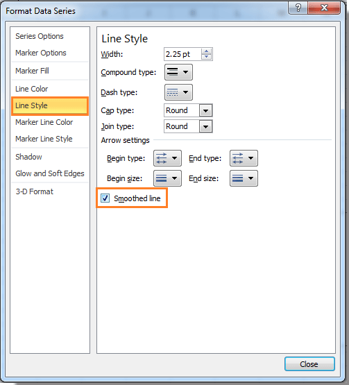 How To Smooth The Angles Of Line Chart In Excel 