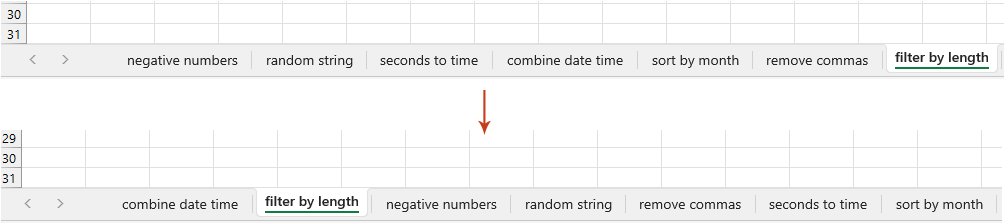How to sort worksheets in alphabetical / alphanumeric order in Excel?