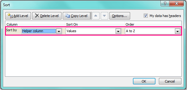 How to sort alphanumeric data starting with numbers in Excel?