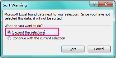 How to sort rows to put the blank cells on top in Excel?