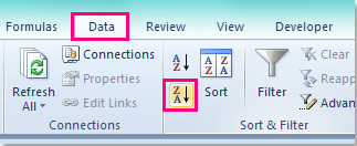 How to sort rows to put the blank cells on top in Excel?
