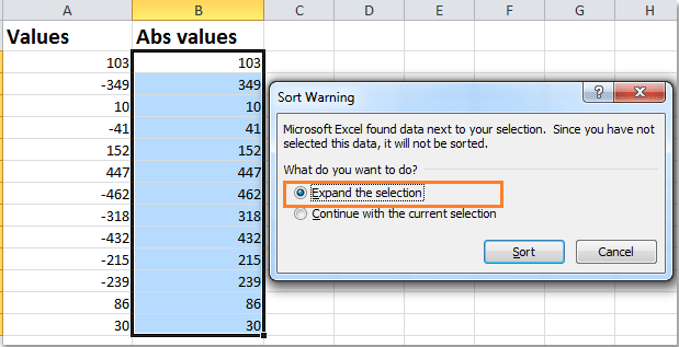 How To Sort Cells By Absolute Values In Excel How To Sort Cells By Absolute Values In Excel
