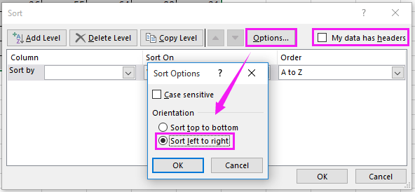 How To Sort Data By Column Headers Instead Of Rows In Excel 
