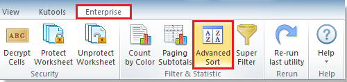 How to sort a list of column by character length in Excel?
