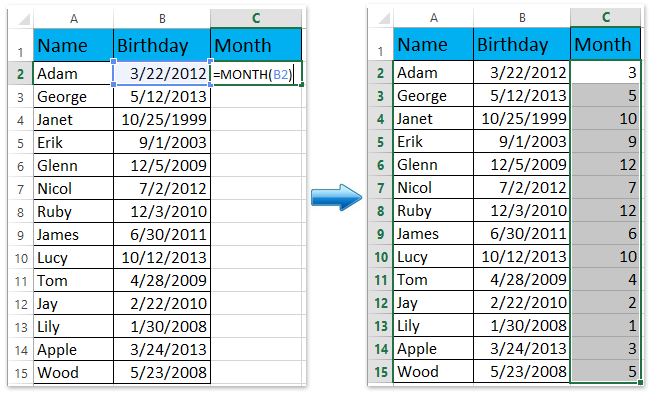Download How To Sort Birthdays Dates By Month In Excel Quickly Gantt 