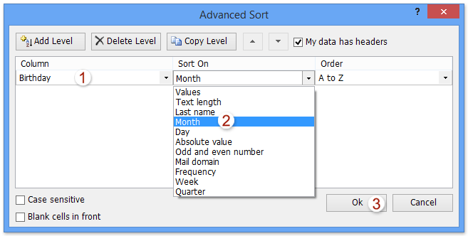 Download How To Sort Birthdays Dates By Month In Excel Quickly Gantt Chart Excel Template