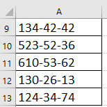 How to sort strings by a second or third character in Excel?