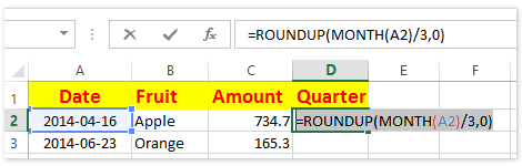 How to sort dates by quarter in Excel?