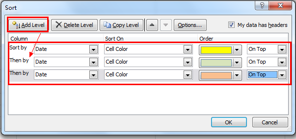 How To Sort Data By Color In Excel 