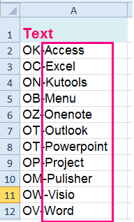 How to sort data ignoring the first character in Excel?