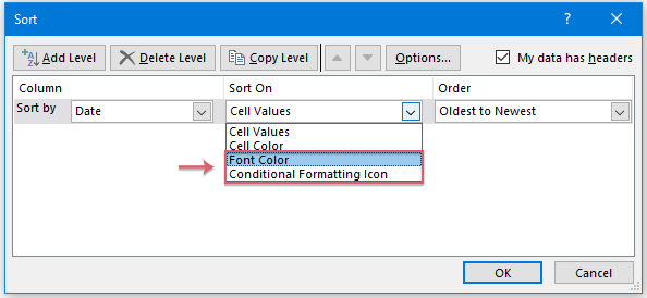 Excel Sort Sort Data By Text Date Number Or Color