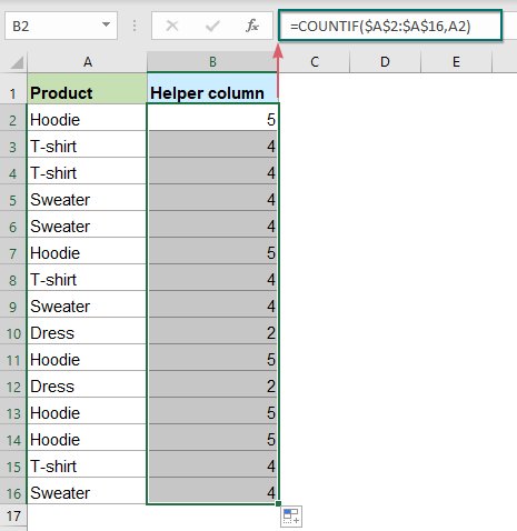 Excel sort: sort data by text, date, number or color