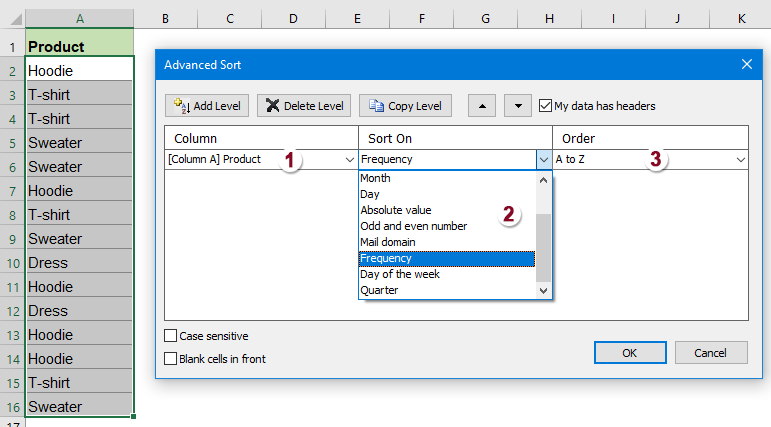 Excel Sort Sort Data By Text Date Number Or Color