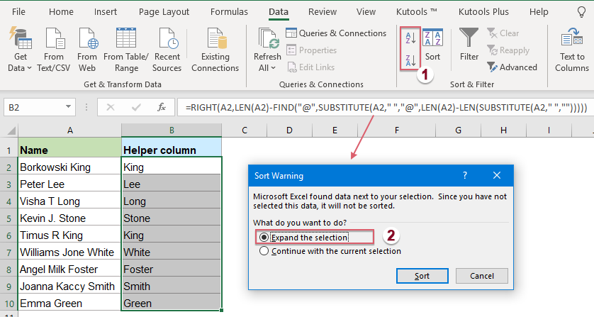 Excel Sort Sort Data By Text Date Number Or Color
