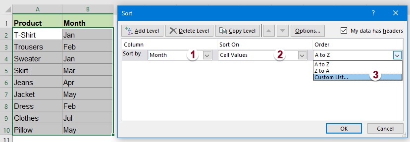 Excel Sort Sort Data By Text Date Number Or Color