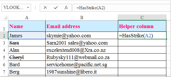 How To Sort Or Filter Data By Strikethrough In Excel