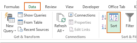 How to sort or filter data by strikethrough in Excel?